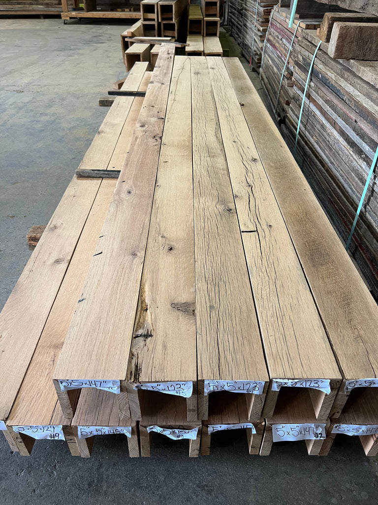 Reclaimed Wood Box Beams | Refined "Old World Oak"Box Beams – Reclaimed ...